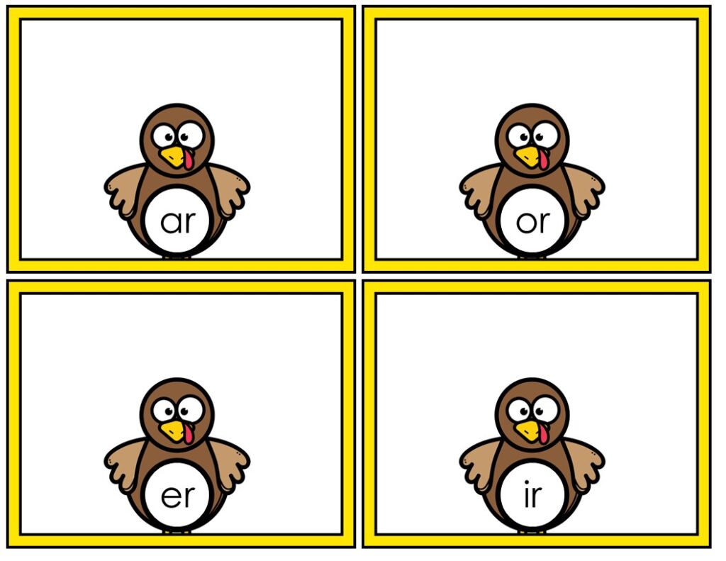 R-Controlled Vowels Phonics Center 1st 2nd Grade - Fun Turkey Sorting ...