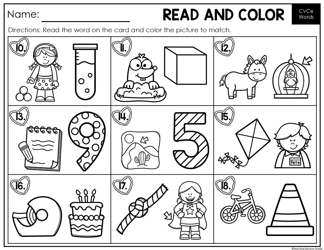Christmas CVCe Words Phonics Center 1st and 2nd Grade Read and Cover ...
