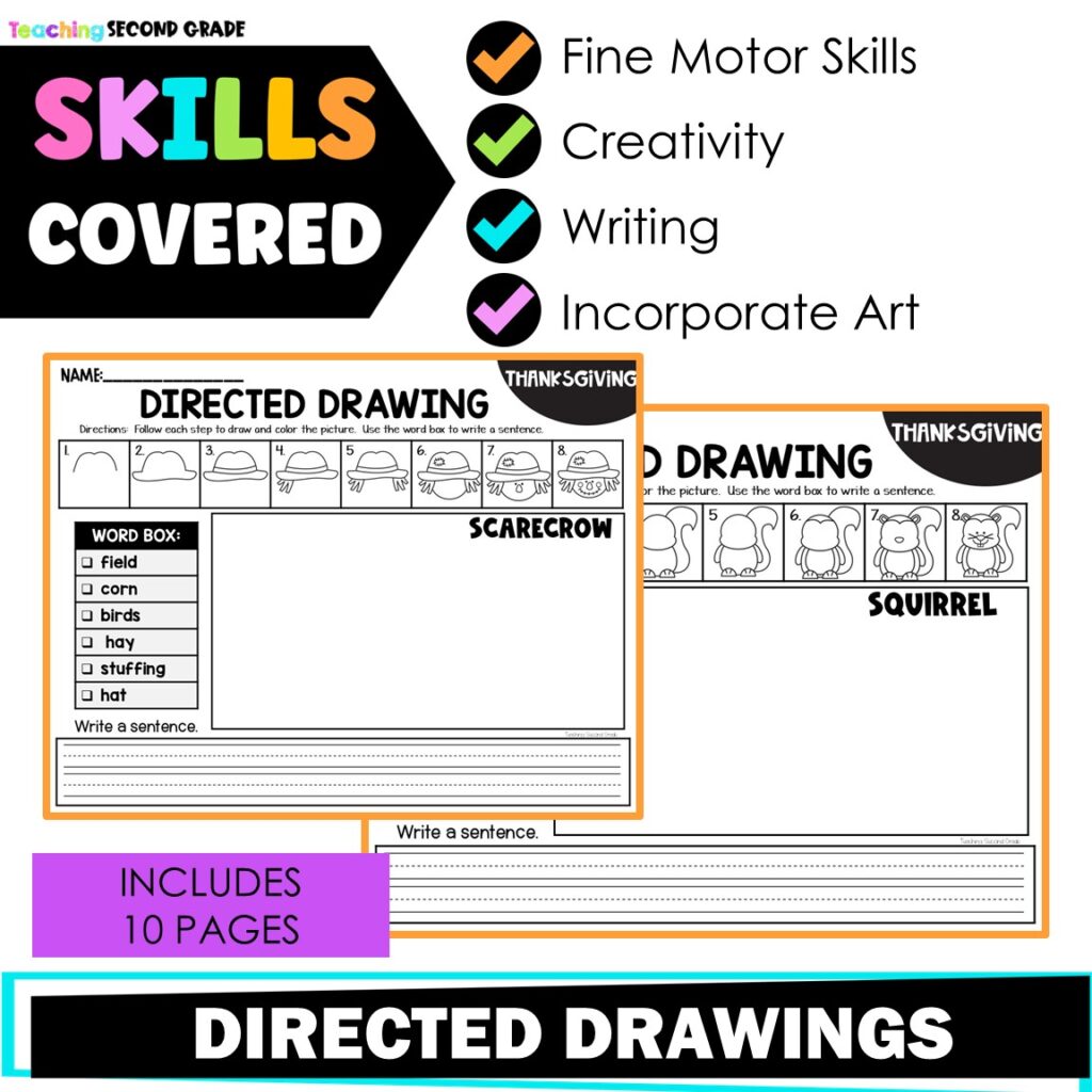 Directed Drawing Activities Christmas Kindergarten 1st 2nd Grade ...
