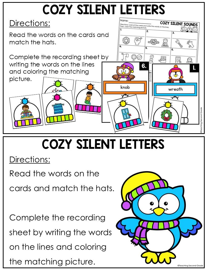 Winter Silent Letter Phonics Center - Teaching Ideas Made Easy