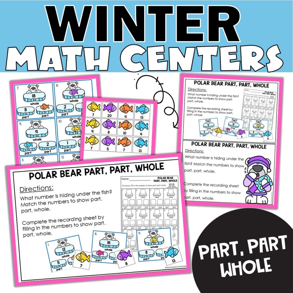 Winter Part-Part-Whole Math Center for January - Teaching Ideas Made Easy