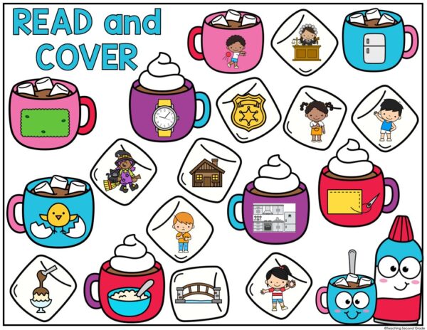 Winter Ending Trigraphs Phonics Center - Teaching Ideas Made Easy