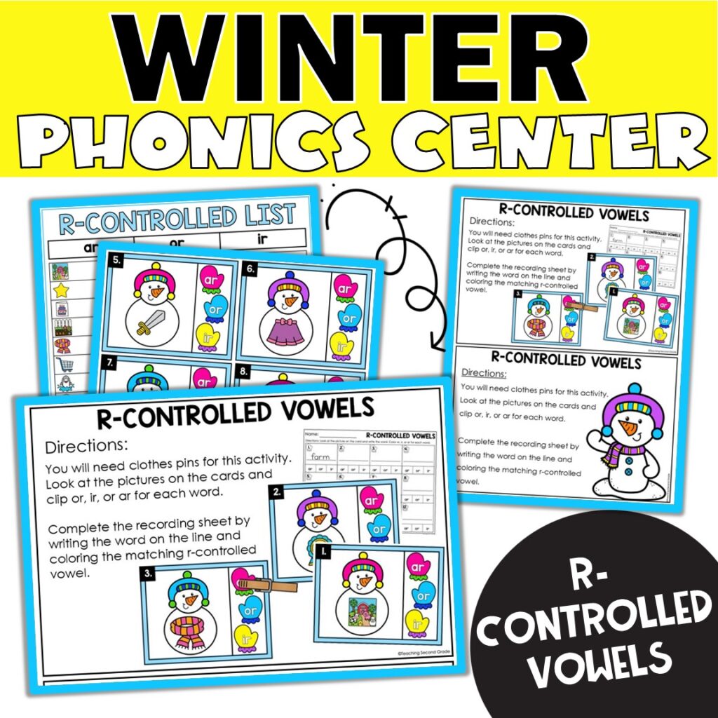 Winter R-Controlled Vowels Phonics Center - Teaching Ideas Made Easy