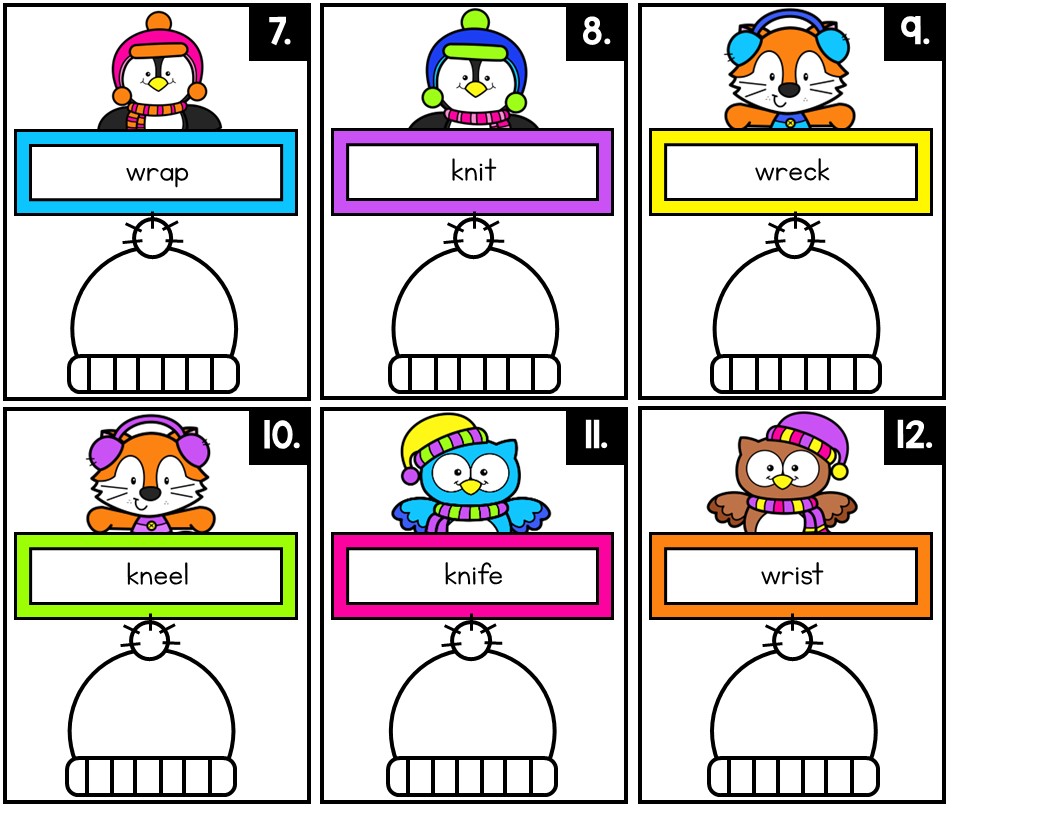 Winter Silent Letter Phonics Center - Teaching Ideas Made Easy