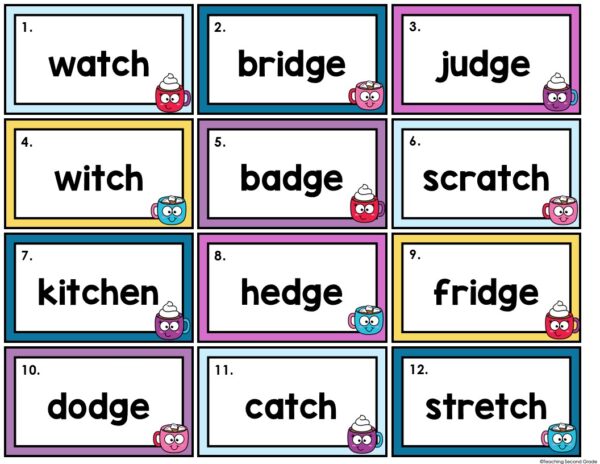 Winter Ending Trigraphs Phonics Center - Teaching Ideas Made Easy