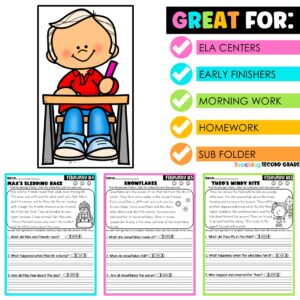 February Reading Passages 1st Grade Comprehension Question Answers Text ...