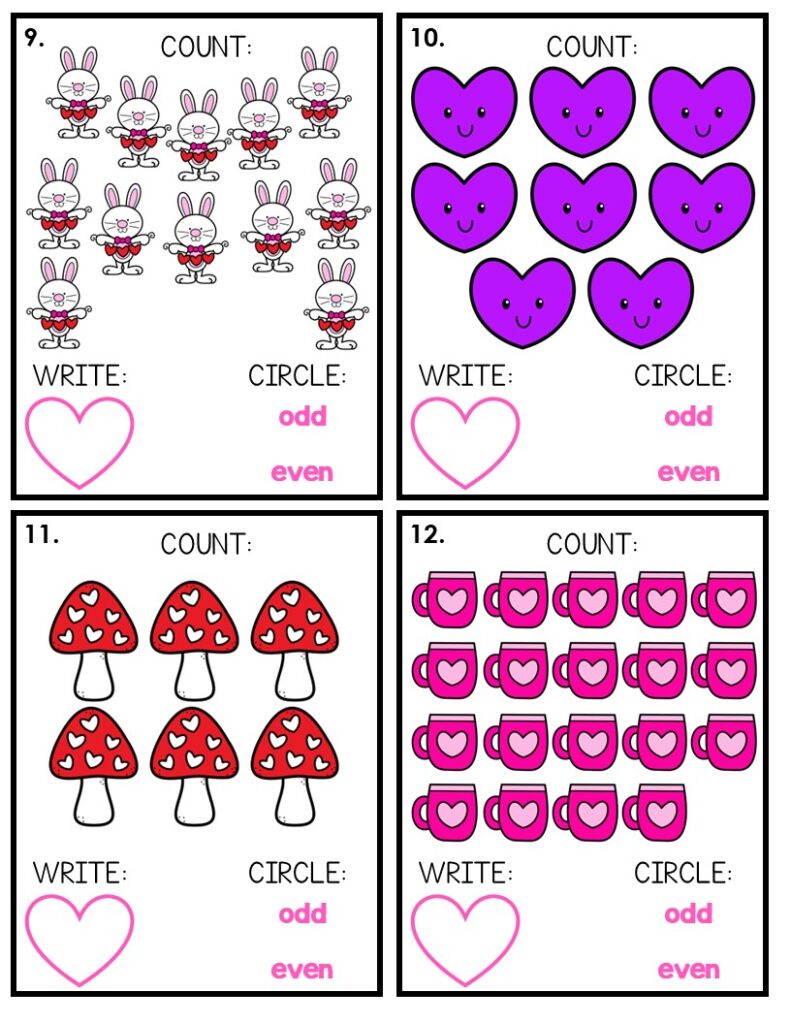 Valentine's Day Odd and Even Numbers Math Center - Teaching Ideas Made Easy