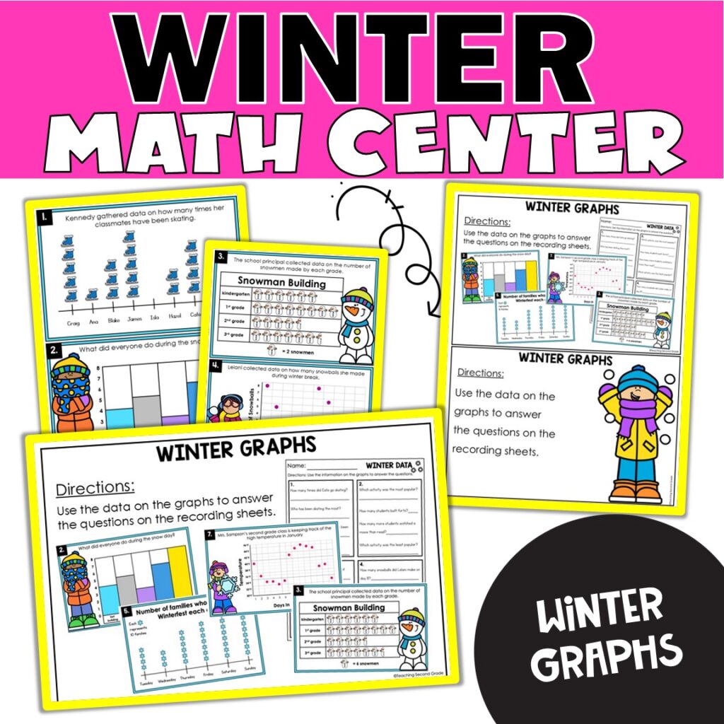 Winter Graphing Math Center: Data Analysis & Interpretation - Teaching ...