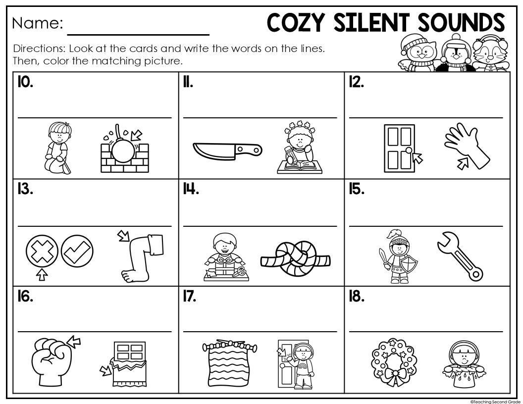Winter Silent Letter Phonics Center - Teaching Ideas Made Easy