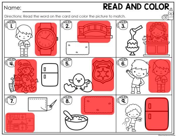 Winter Ending Trigraphs Phonics Center - Teaching Ideas Made Easy
