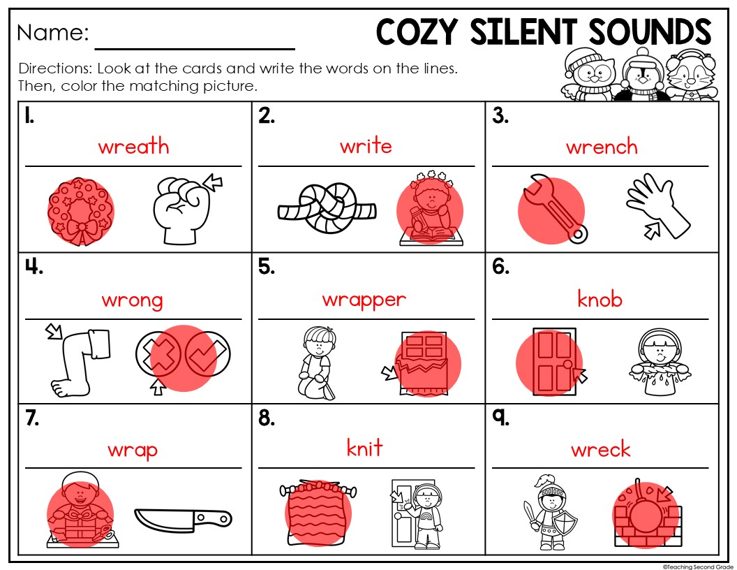 Winter Silent Letter Phonics Center - Teaching Ideas Made Easy