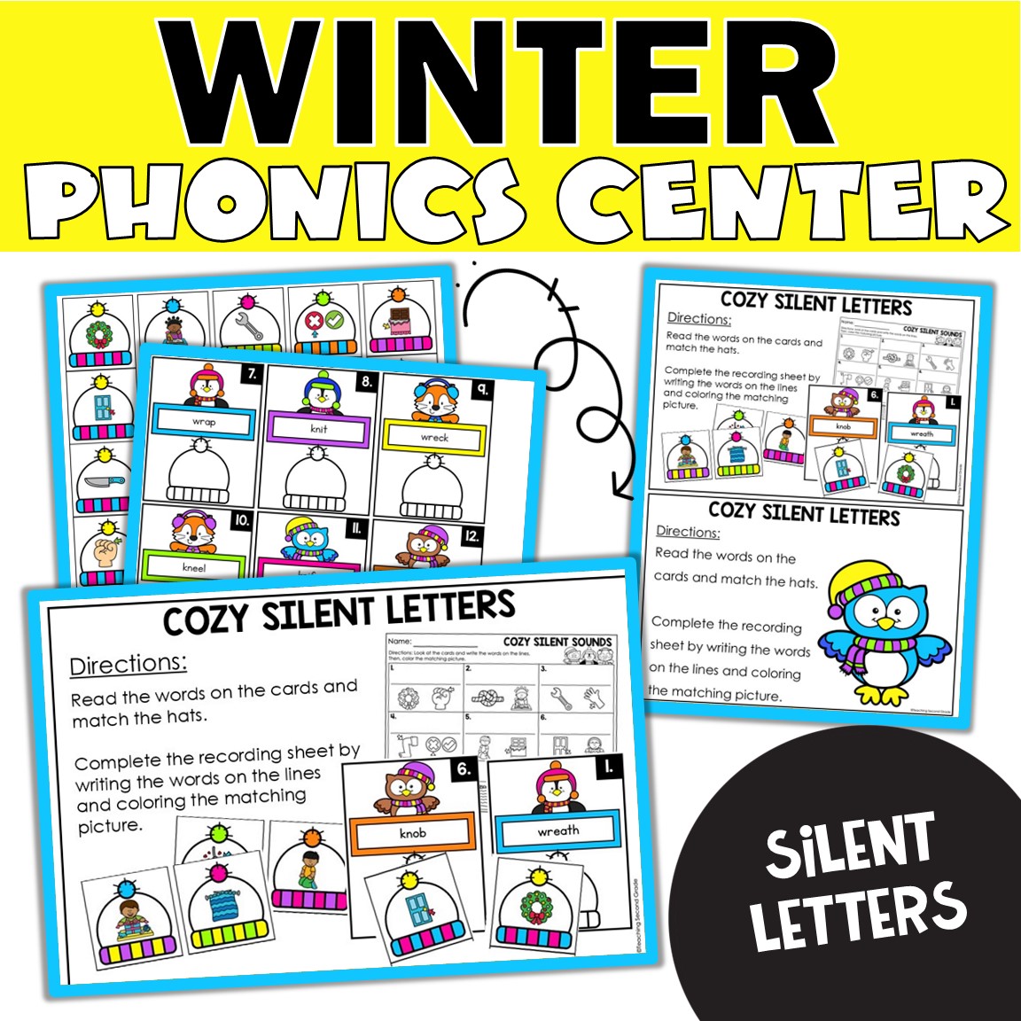 Winter Silent Letter Phonics Center - Teaching Ideas Made Easy