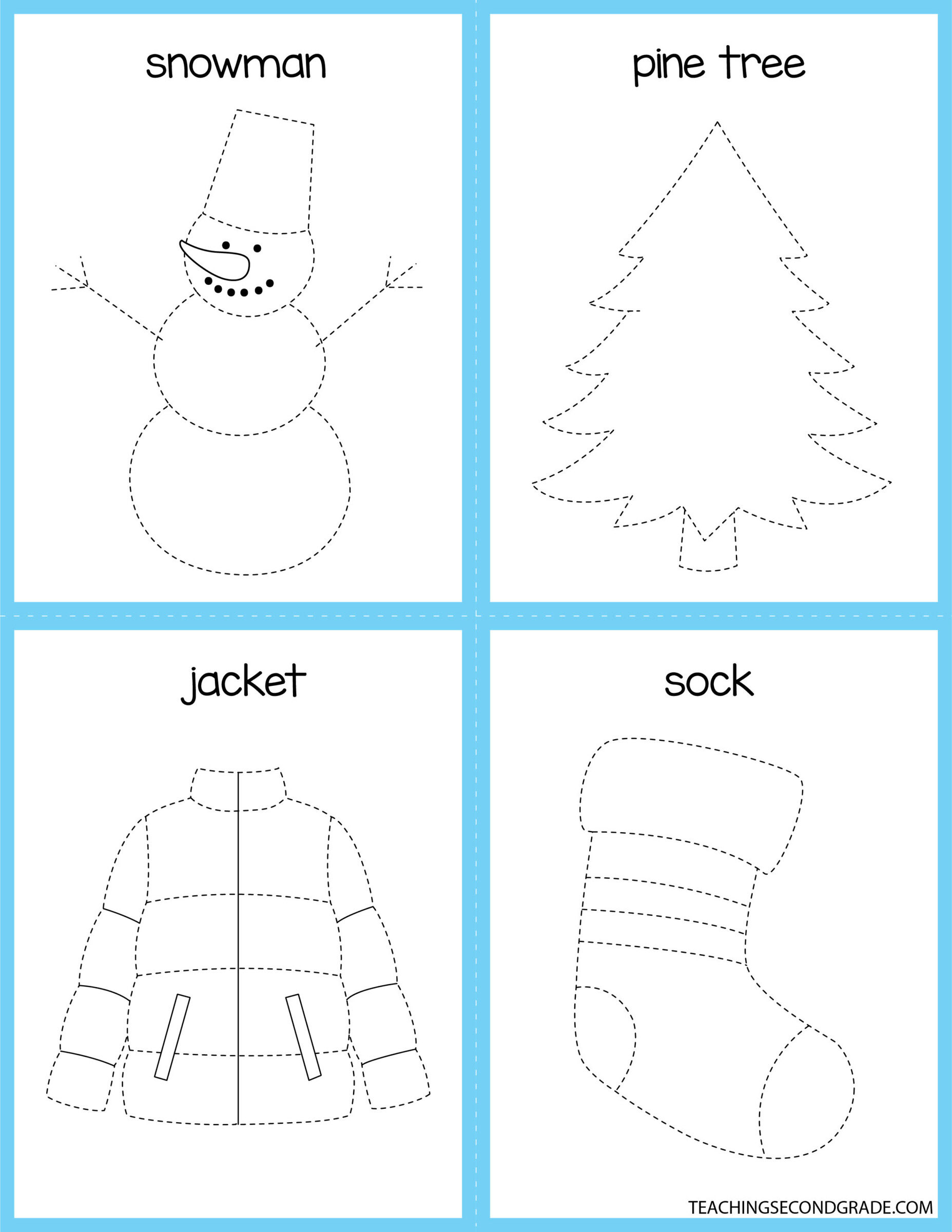 Winter Tracing Resource for Early Learners - Teaching Ideas Made Easy