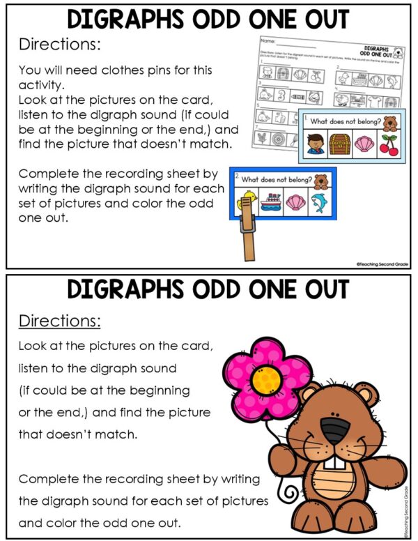 Winter Digraphs Sorting Game | Hands-On Phonics Center - Teaching Ideas ...