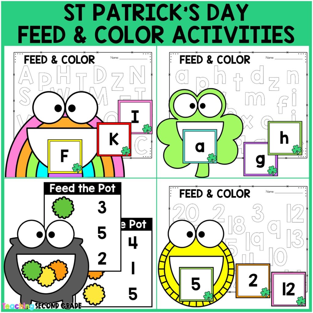St. Patrick's Day Math & Literacy Centers | Number, Letter, & Color ...