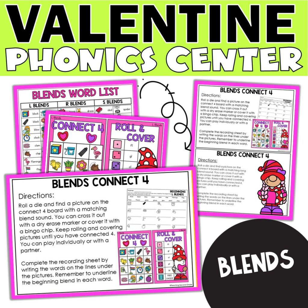 Engaging Connect 4 Blends Phonics Game / Center - Teaching Ideas Made Easy