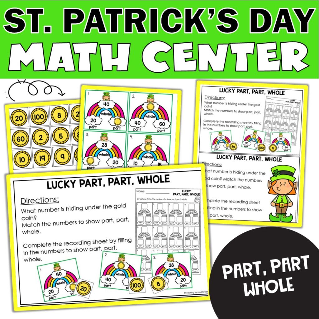 St. Patrick’s Day Part-Part-Whole Math Center | 1st 2nd Grade Addition ...