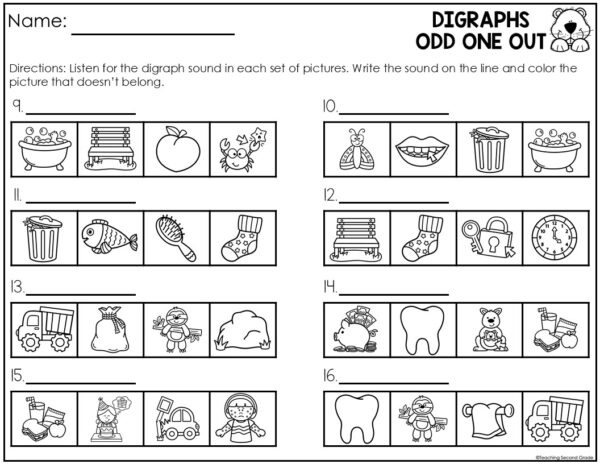 Winter Digraphs Sorting Game | Hands-On Phonics Center - Teaching Ideas ...