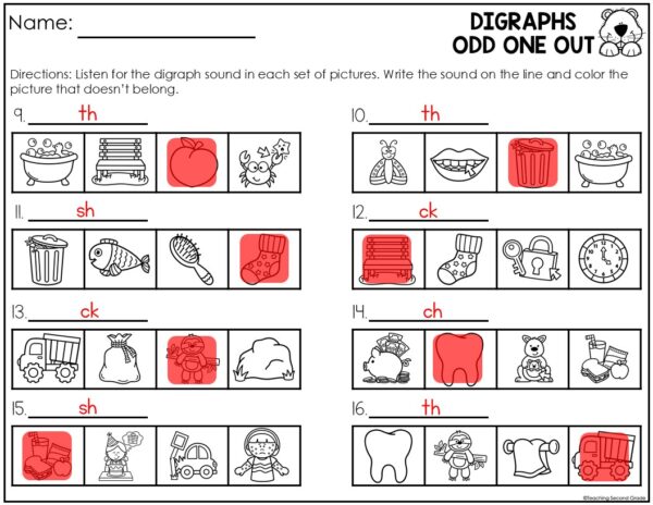 Winter Digraphs Sorting Game | Hands-On Phonics Center - Teaching Ideas ...