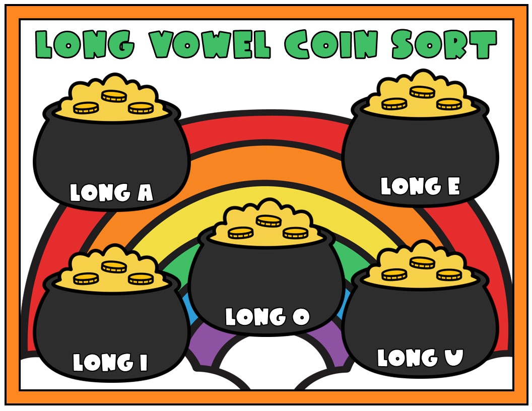 St. Patrick’s Day Long Vowel Coin Sort – Phonics Activity for 1st & 2nd ...