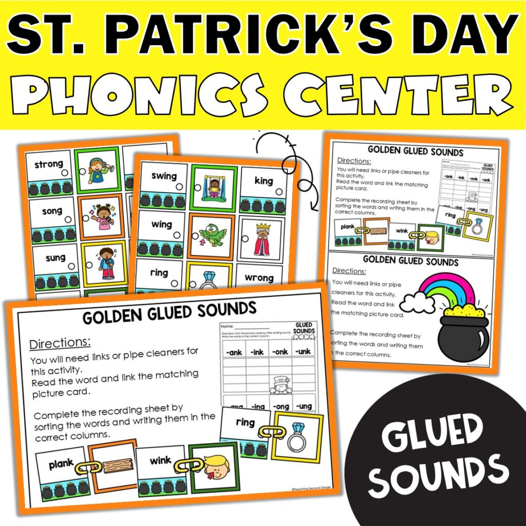 St. Patrick’s Day Glued Sounds Phonics Center - Teaching Ideas Made Easy