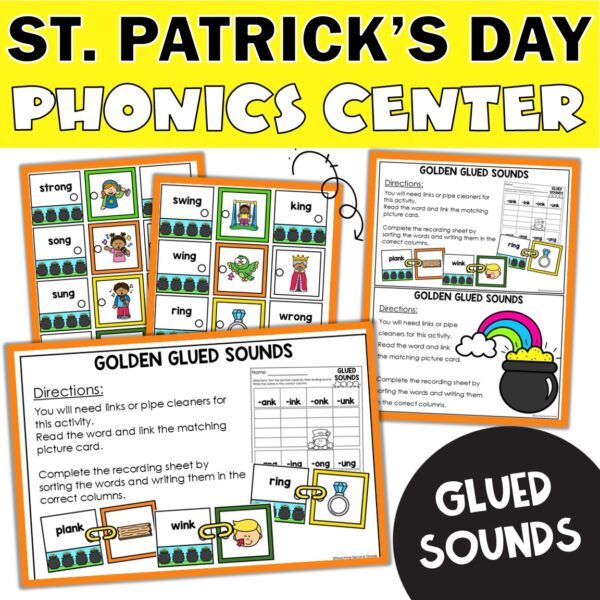 St. Patrick’s Day Glued Sounds Phonics Center - Teaching Ideas Made Easy