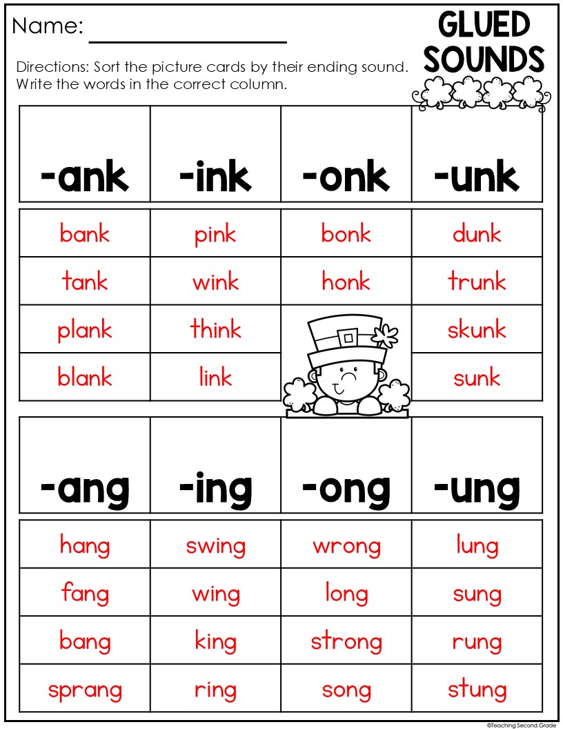 St. Patrick’s Day Glued Sounds Phonics Center - Teaching Ideas Made Easy