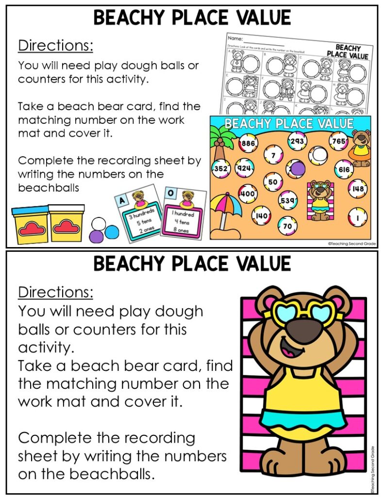 May Place Value Math Center | Number Match Game for 1st & 2nd ...
