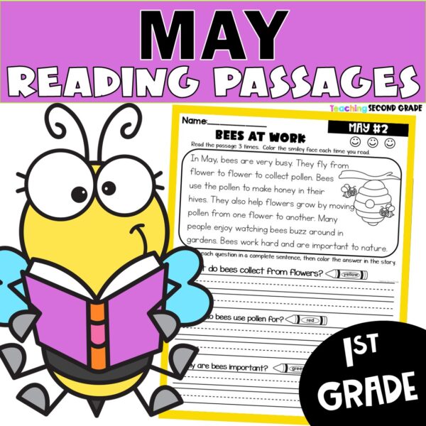 May Reading Passages 1st Grade Comprehension Questions Answers Text ...
