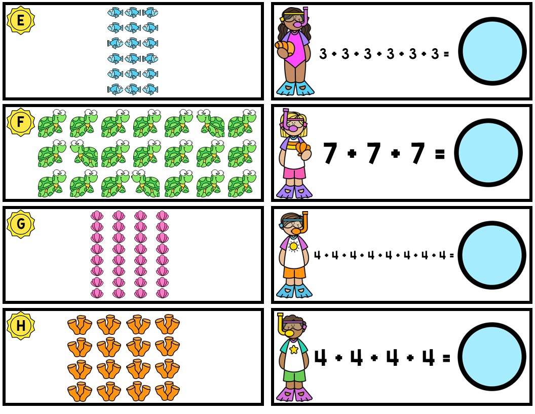 May Arrays Math Center | Repeated Addition Activity 1st & 2nd Grade ...