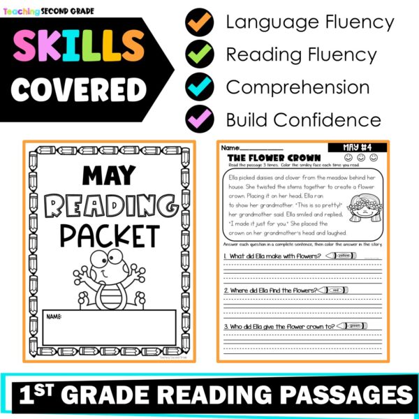 May Reading Passages 1st Grade Comprehension Questions Answers Text ...