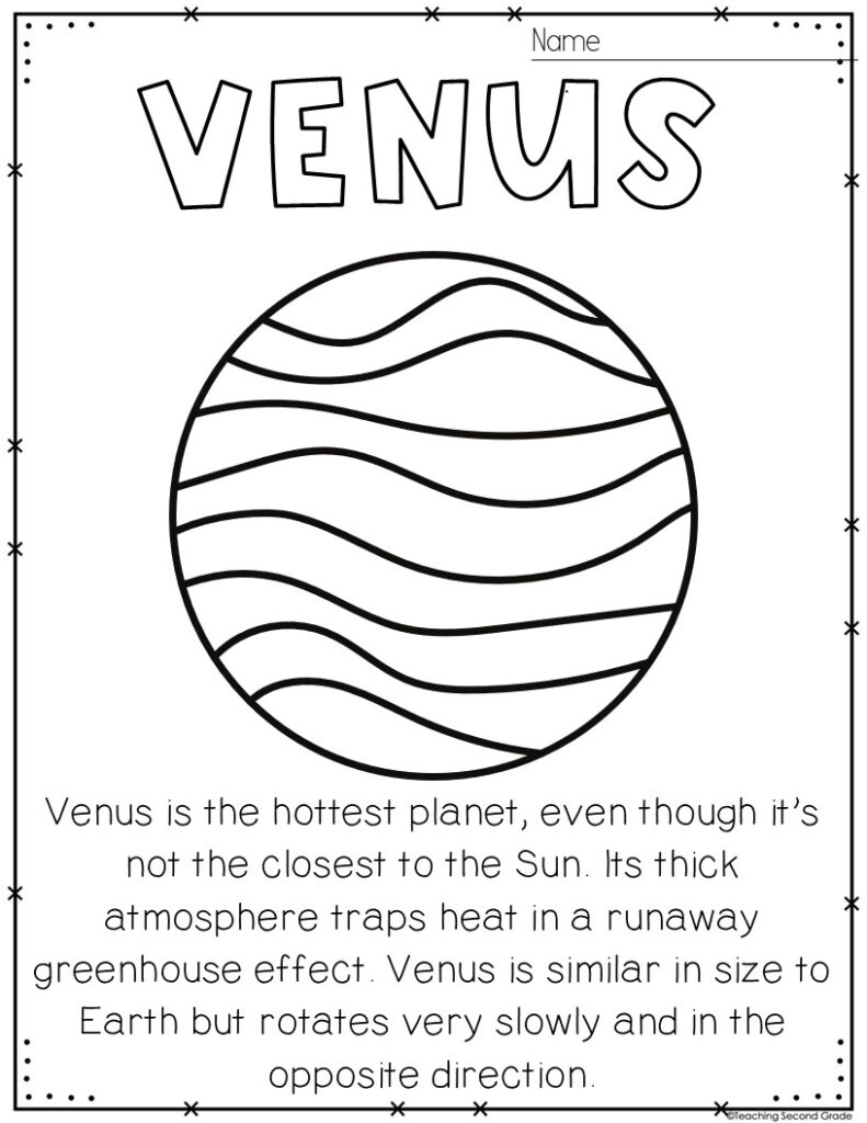 Planets Coloring Pages | 8-Page Solar System Coloring Book for Kids ...