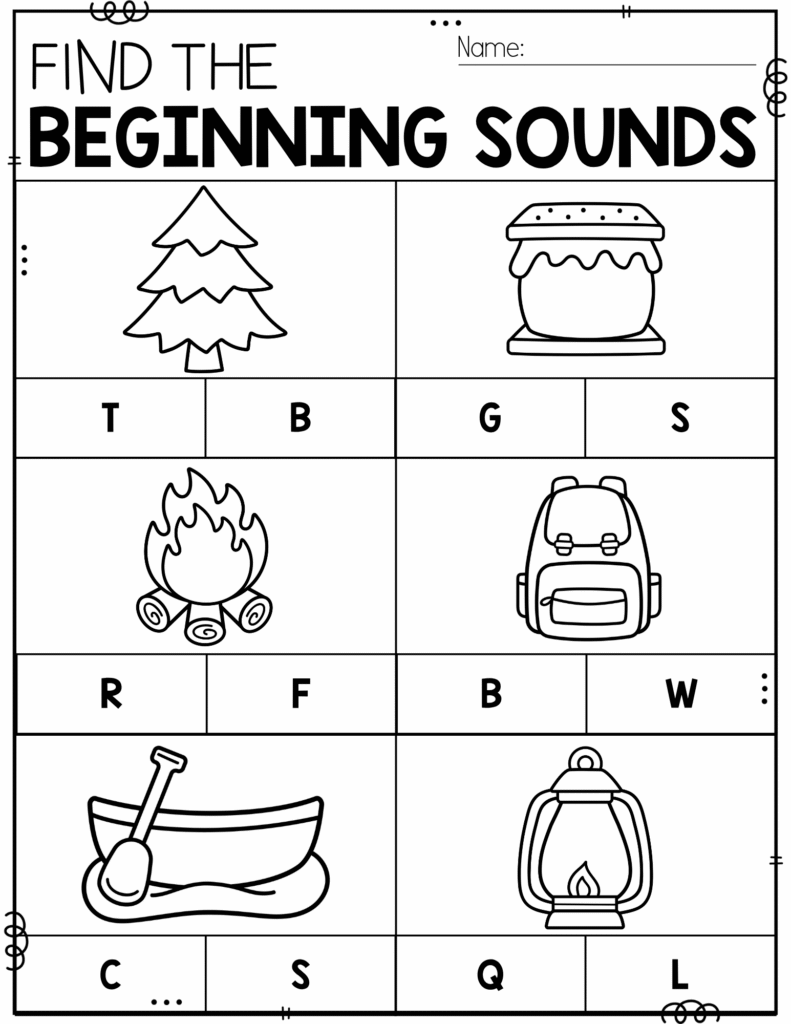 Camping Preschool & Kindergarten Workbook | Alphabet, Colors, Counting ...