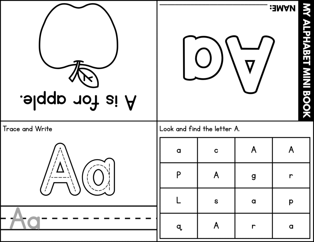 Mini Alphabet Foldable Booklets – Trace, Write and Letter Hunt A–Z ...