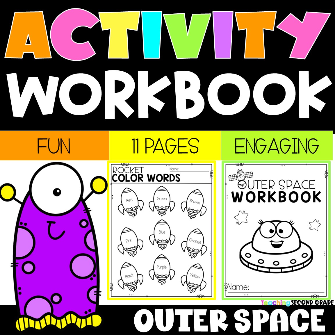 Space Activity Booklet for Kids – Fun Learning with Coloring Pages ...