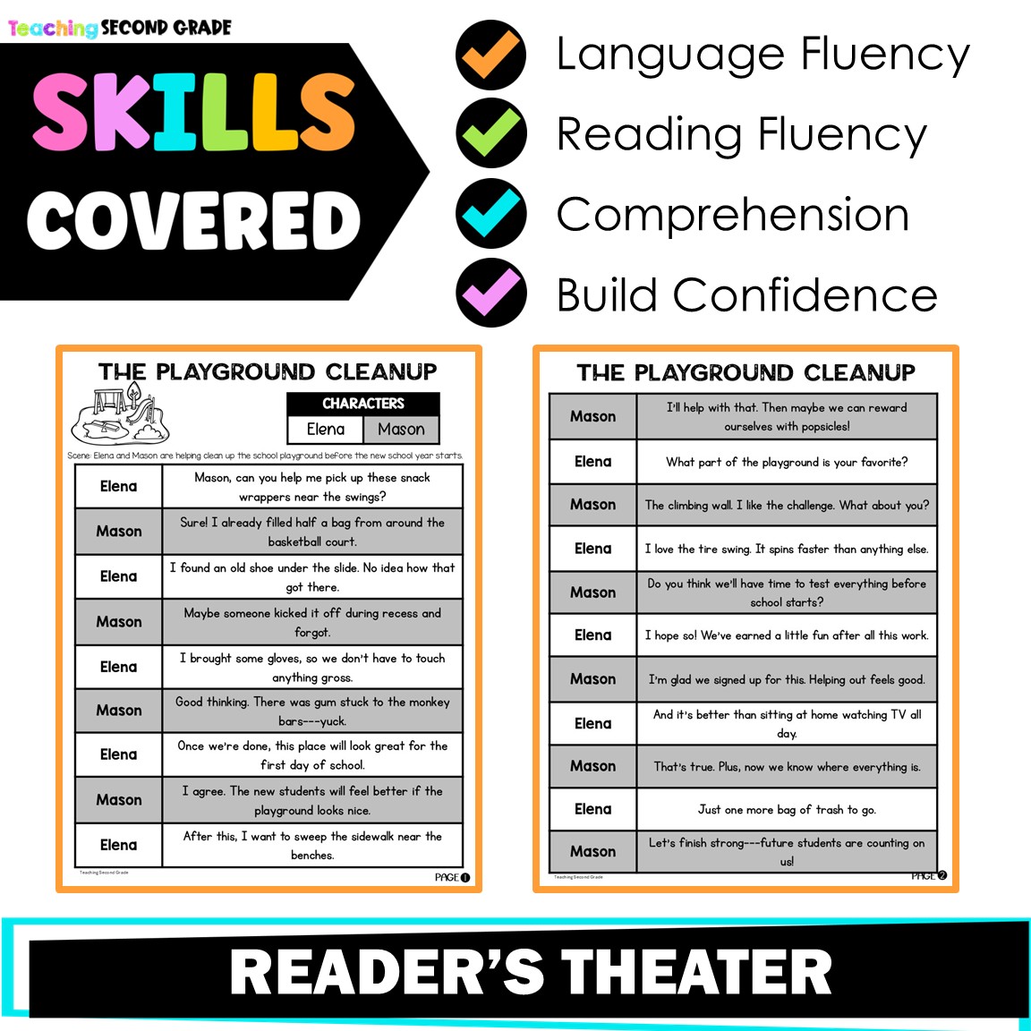 August Reader's Theater for 1st and 2nd Grade | 5 Stories Comprehension ...