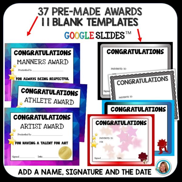 Editable Class Superlatives End of the Year Awards | Google Slides ...