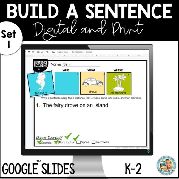 Sentence Building Activity | Google Slides | Literacy Centers ...