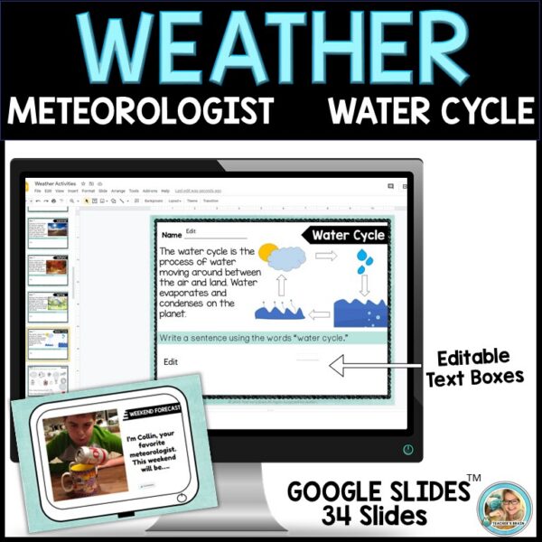 Weather Activities KINDERGARTEN First Grade | Google Slides - Teaching ...