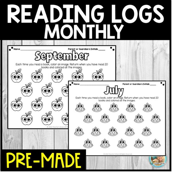 MONTHLY Reading Logs & Challenge - EDITABLE GOOGLE SLIDES - Teaching ...