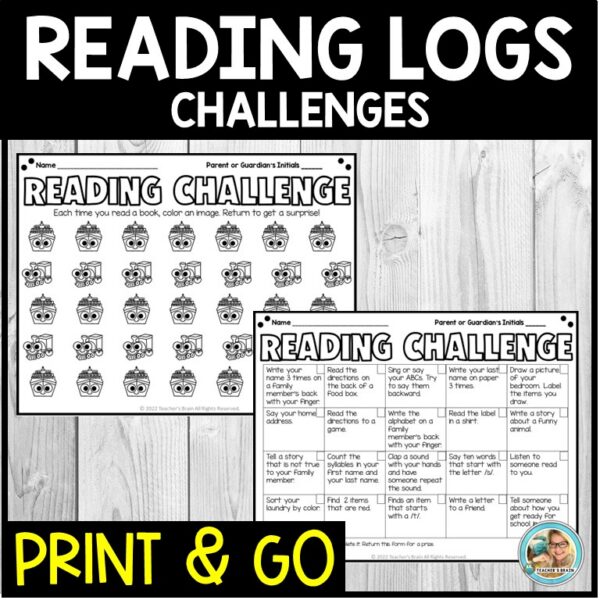 MONTHLY Reading Logs & Challenge - EDITABLE GOOGLE SLIDES - Teaching ...