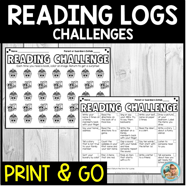 MONTHLY Reading Logs & Challenge - EDITABLE GOOGLE SLIDES - Teaching ...