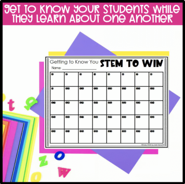 Getting to Know You STEM Game - Teaching Ideas Made Easy