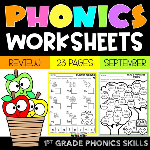 September Phonics Worksheets 1st Grade | Back to School Reading ...
