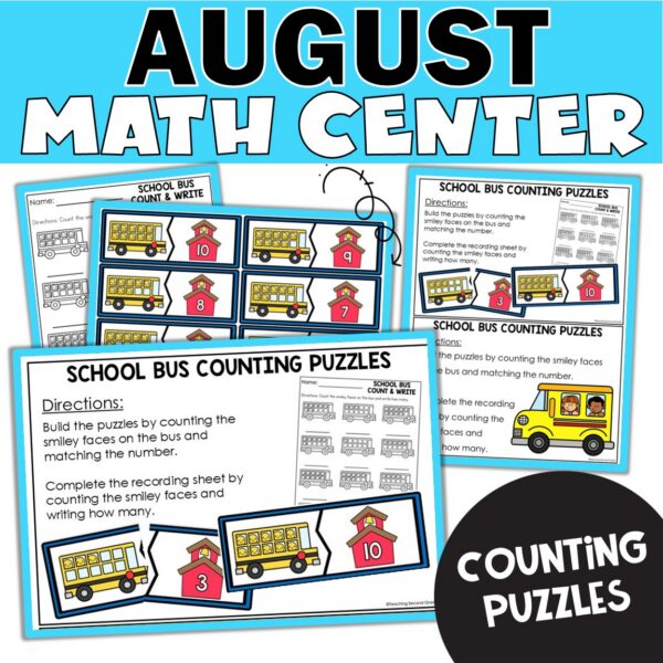 Counting to 10 Puzzles | Tens Frame | Fun Math Center for Kindergarten ...