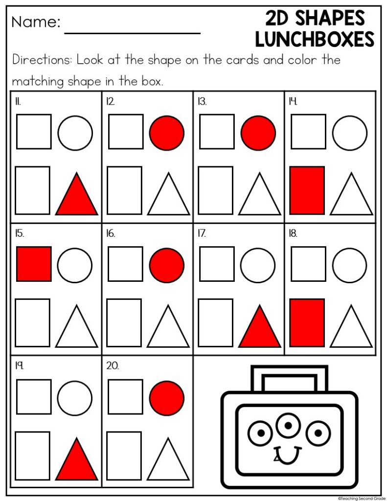 2D Shapes Sorting Math Center – August and Back to School - Teaching ...