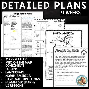 Geography 2ND GRADE Social Studies Unit - 9 WEEKS - Teaching Ideas Made ...