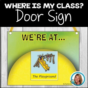 Where Are We Door Signs Editable - Teaching Ideas Made Easy