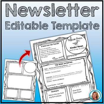 Weekly Newsletter template Editable - Teaching Ideas Made Easy