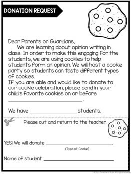 Opinion Writing Unit with COOKIES - Teaching Ideas Made Easy